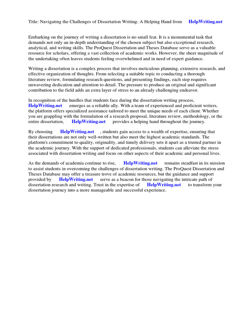 Dissertation Help for Students | PDF | Thesis | Academia
