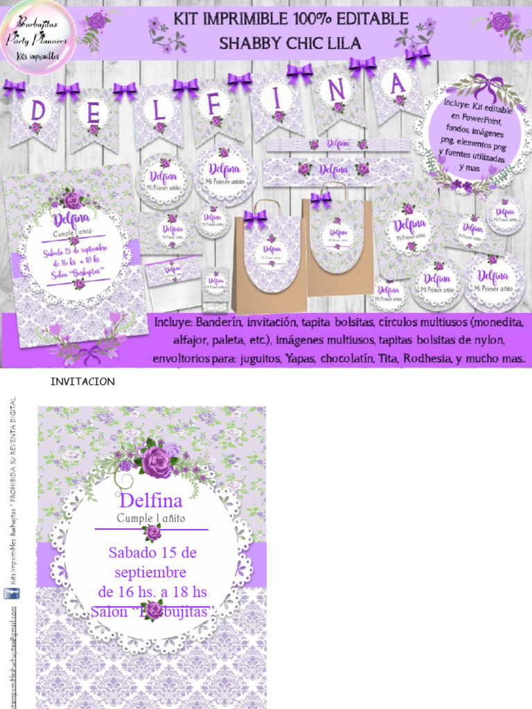 Fiesta de Primer Cumpleaños de Delfina | PDF | Hogar, jardinería y ...