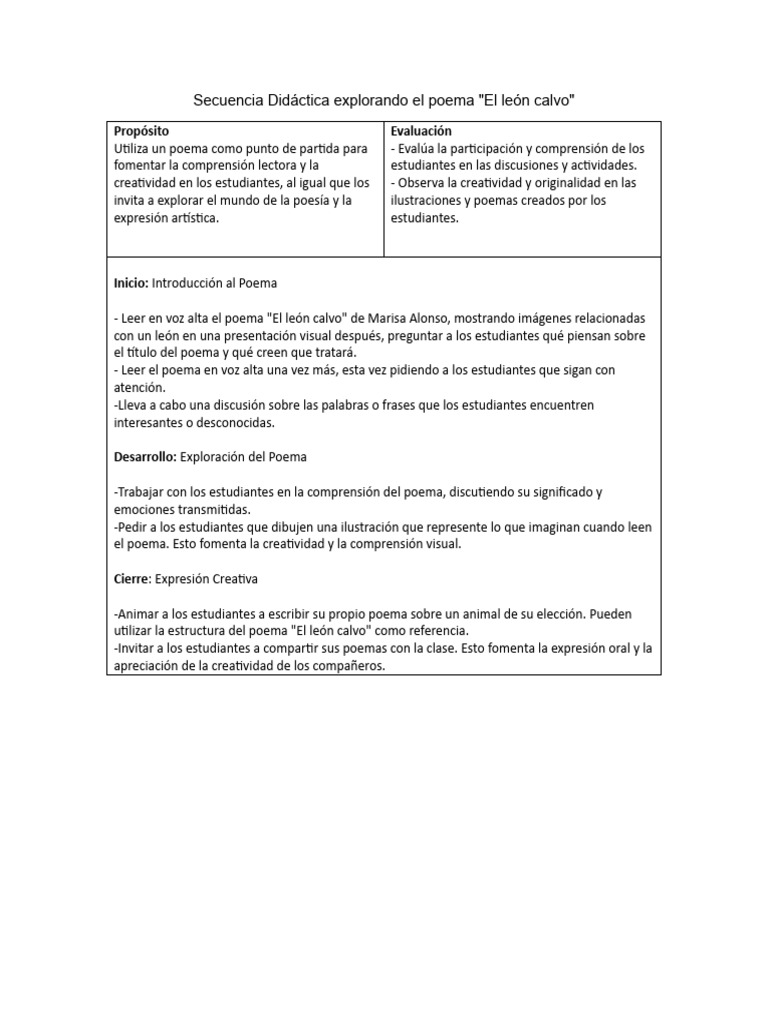 El Leon Calvo | PDF | Arte | Poesía