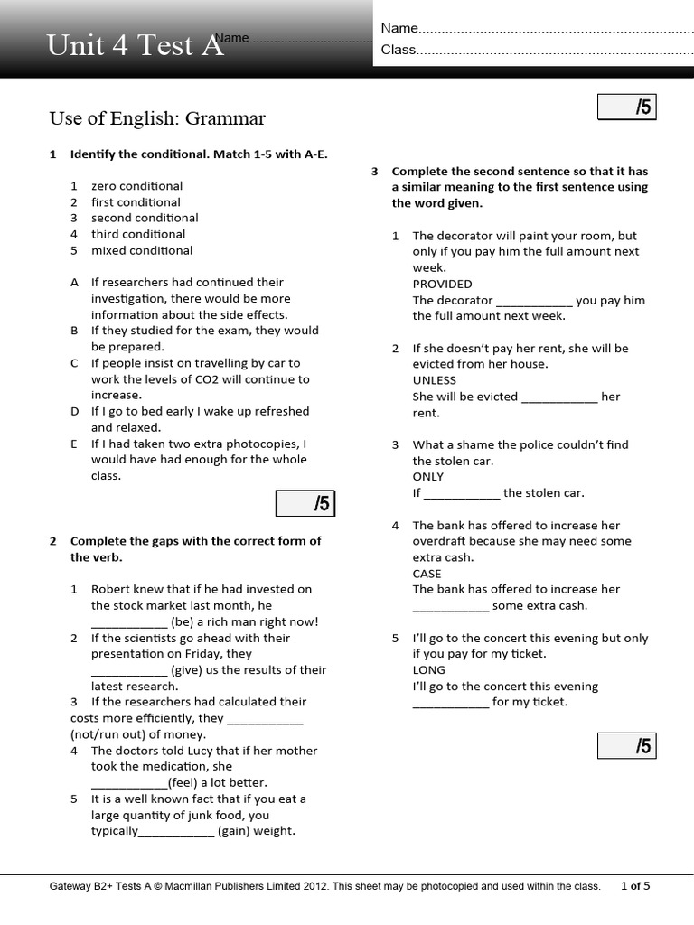 Gateway B2 Test Unit 4 A | PDF | Gender | Gender Studies