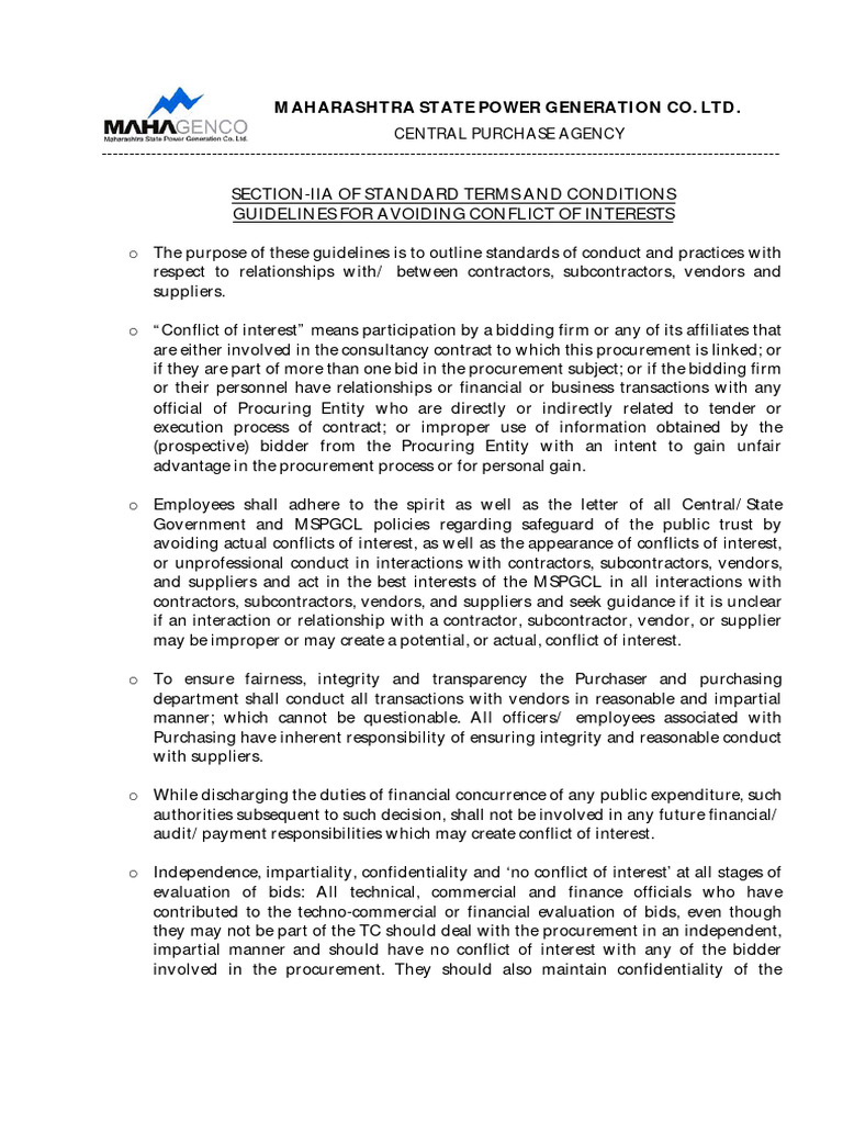 3 Section II-a | PDF | Conflict Of Interest | Procurement