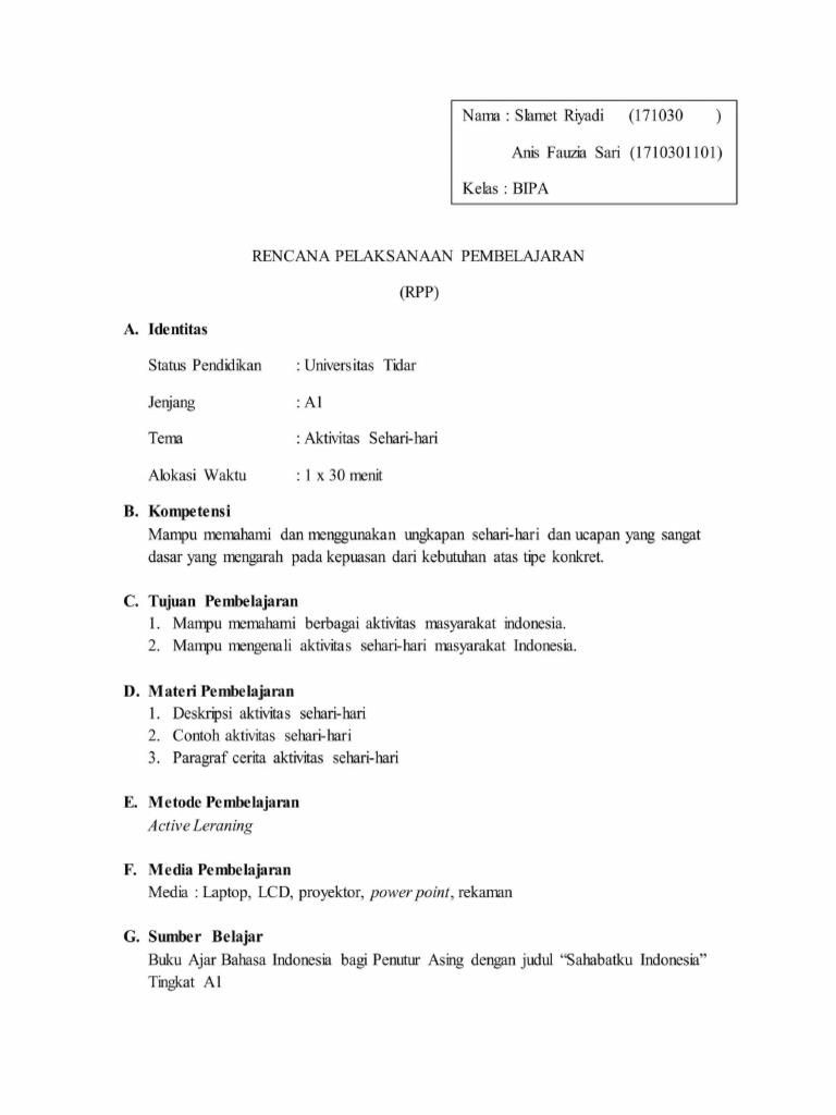 PDF RPP Bipa - Compress | PDF