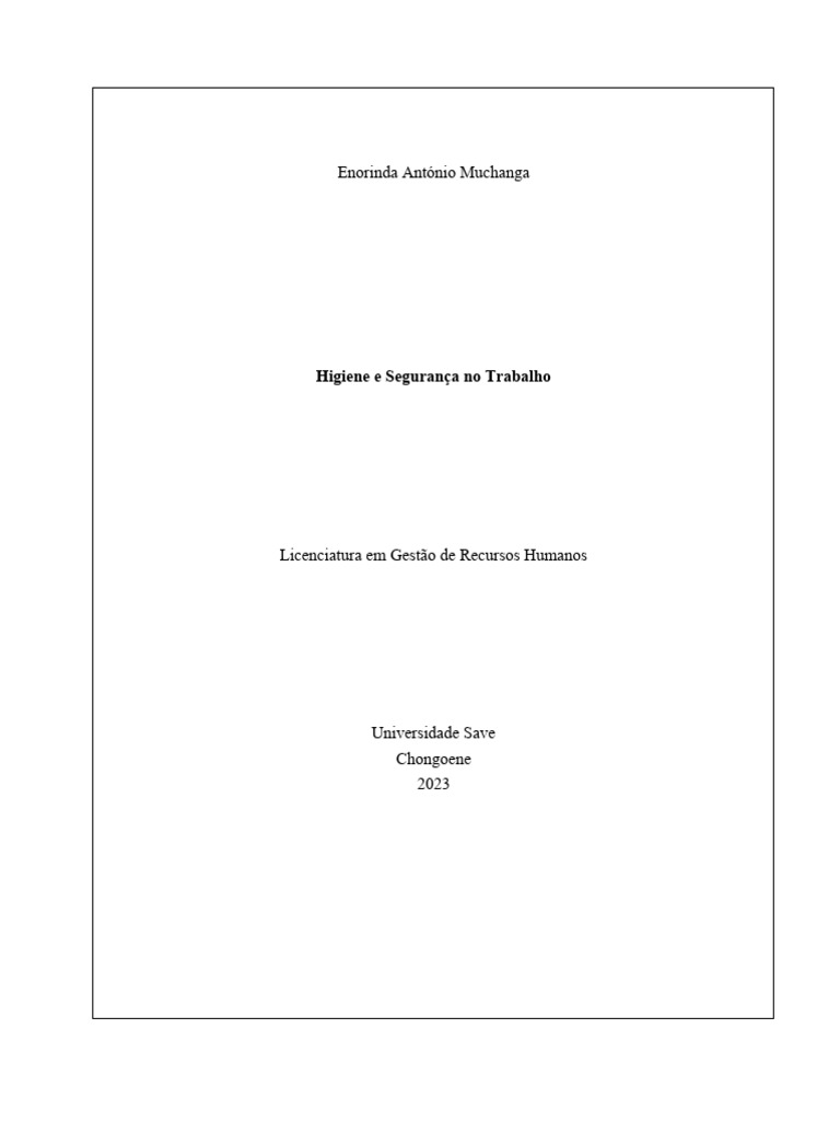 Relatorio Estagio HST VF | PDF | Entrevista | Gestão de recursos humanos
