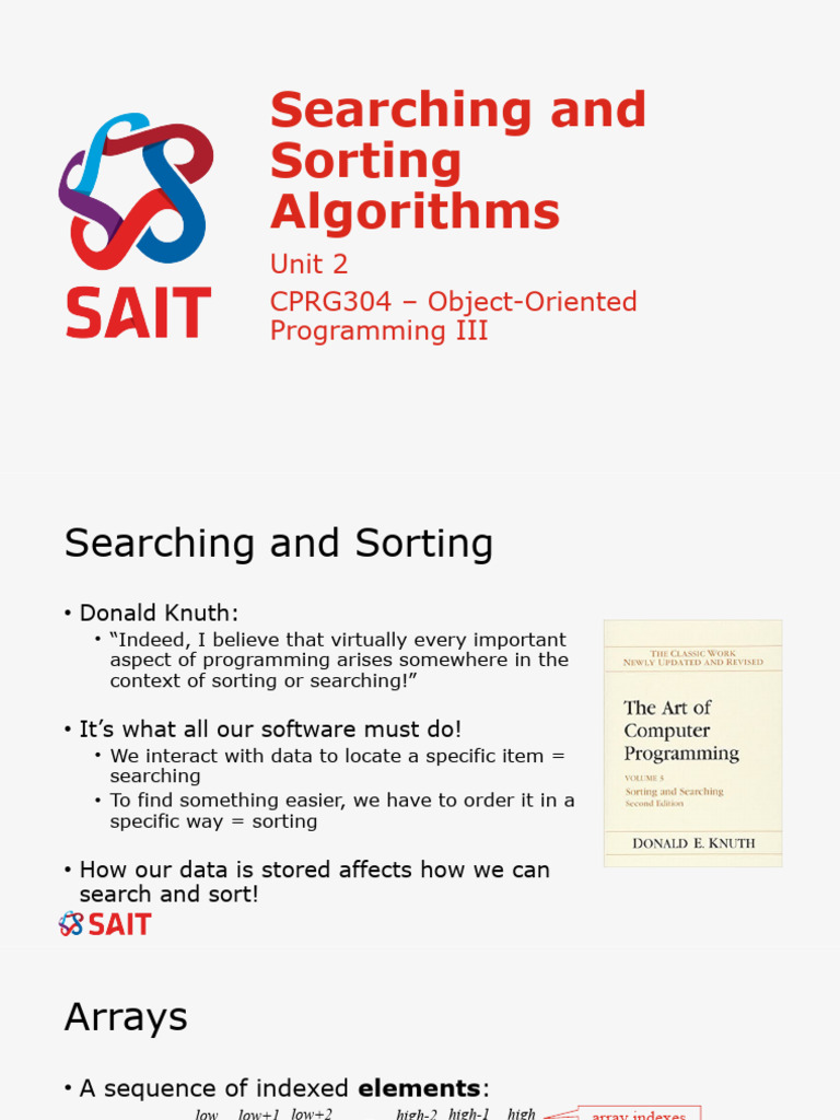 Searching and Sorting Algorithms in Java | PDF