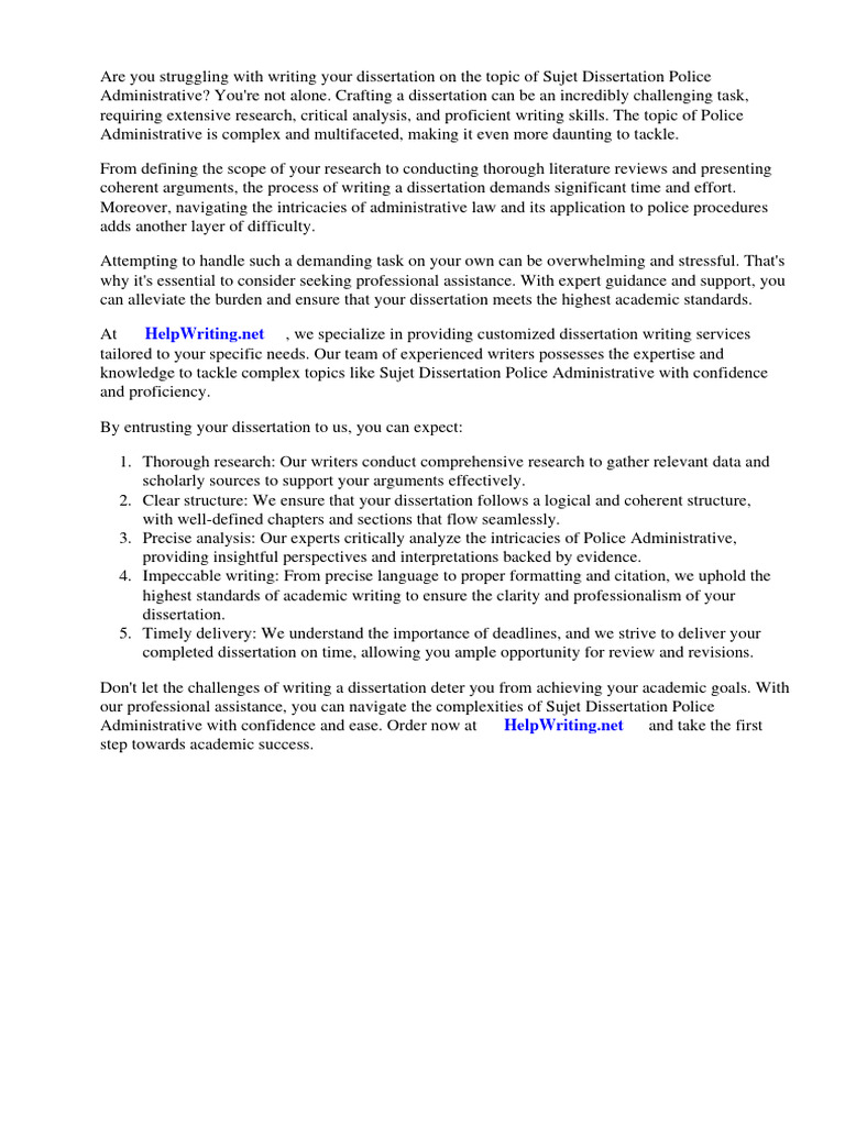 Sujet Dissertation Police Administrative | PDF | Refinancing | Internet
