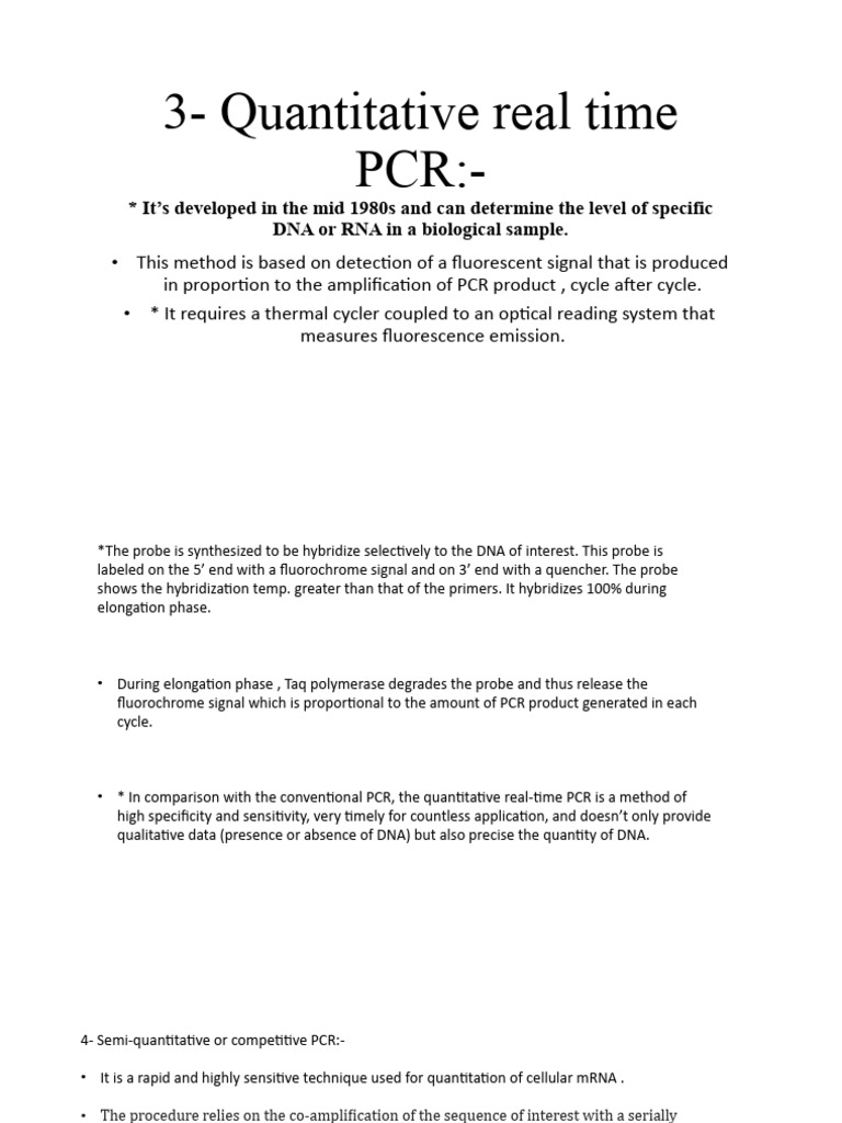 3 - Quantitative Real Time PCR | Download Free PDF | Polymerase Chain ...
