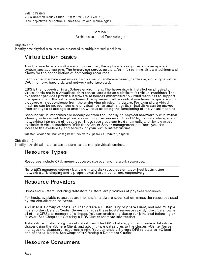 Section 1 - Architecture and Technologies | PDF | Virtualization ... Section 1 - Architecture and Technologies | PDF | Virtualization ...