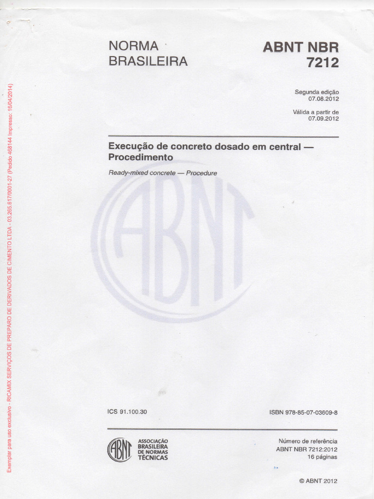 Abnt NBR-7212 | PDF