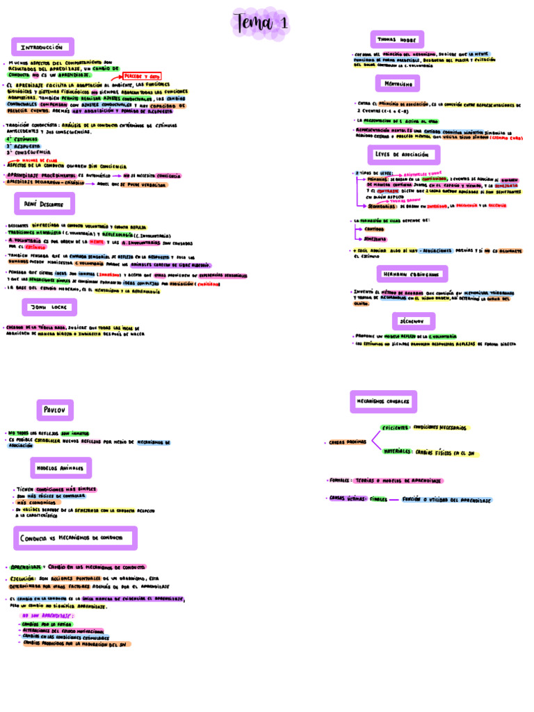Wuolah Free Esquema Aprendizaje T.1 Gulag Free | PDF | Aprendizaje | Comportamiento