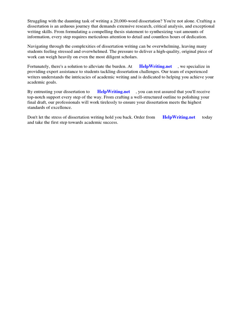 20000 Word Dissertation Structure | PDF | Thesis | Essays