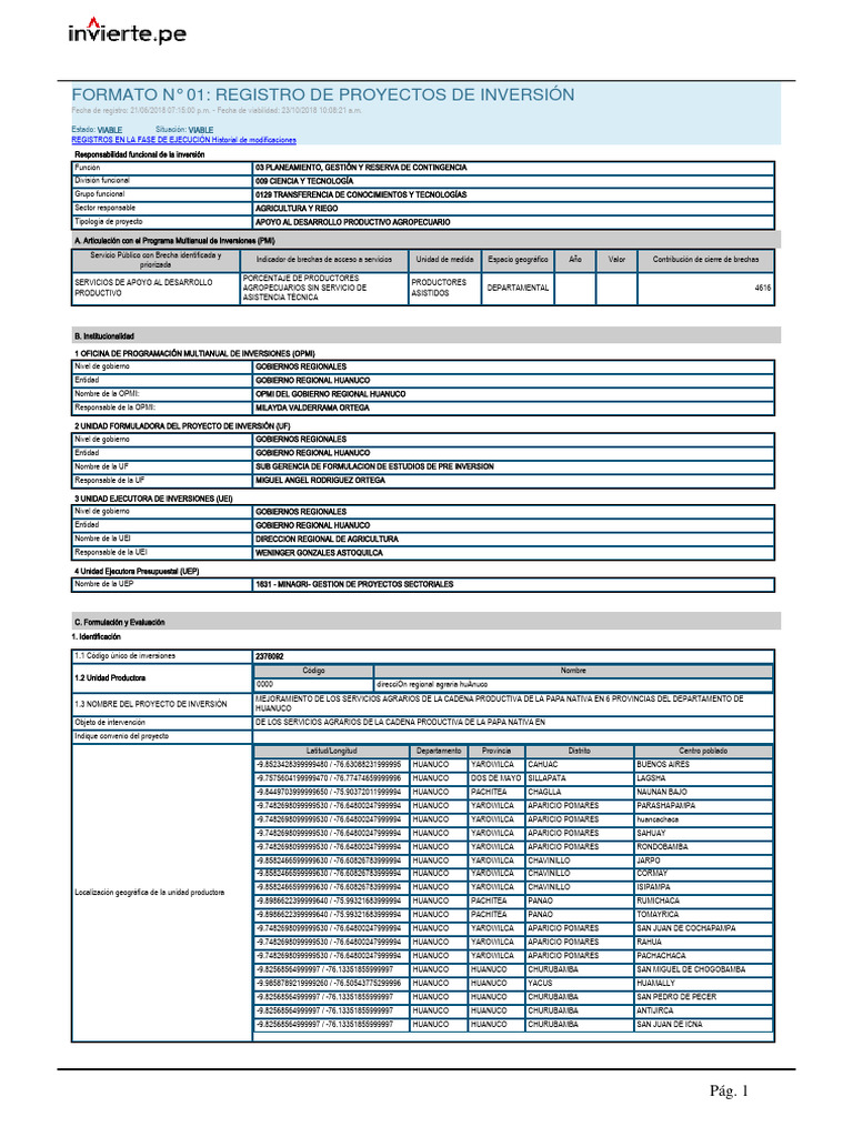 Py. Papa Nativa Huánuco | PDF | Procesos de negocio | Economias
