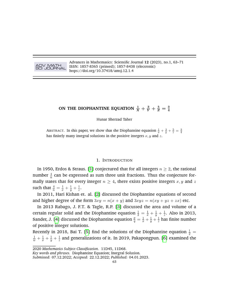 Amsj 2023 N01 04 | PDF | Equations | Numbers