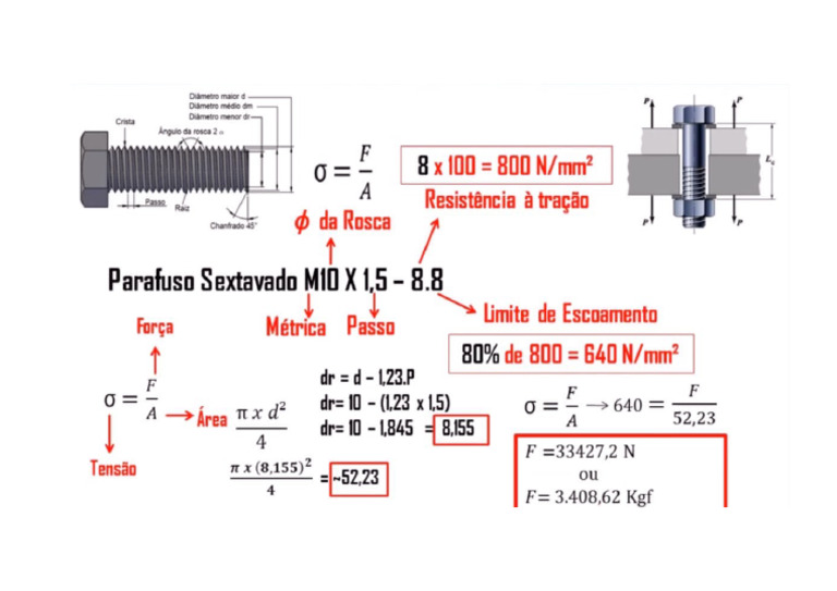 Cálculo de Força No Parafuso | PDF