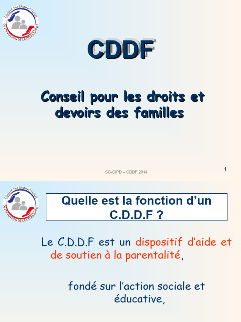 Diaporama Presentation CDDF | PDF