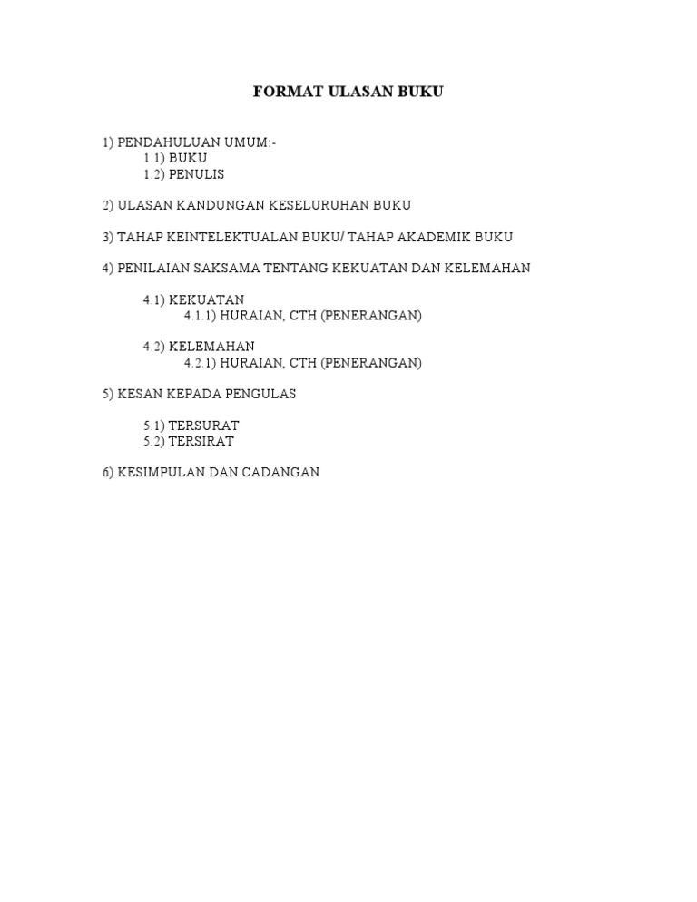 Format Ulasan Buku | PDF