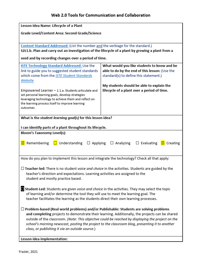 Lesson Plan For Itec | PDF | Learning | Pedagogy
