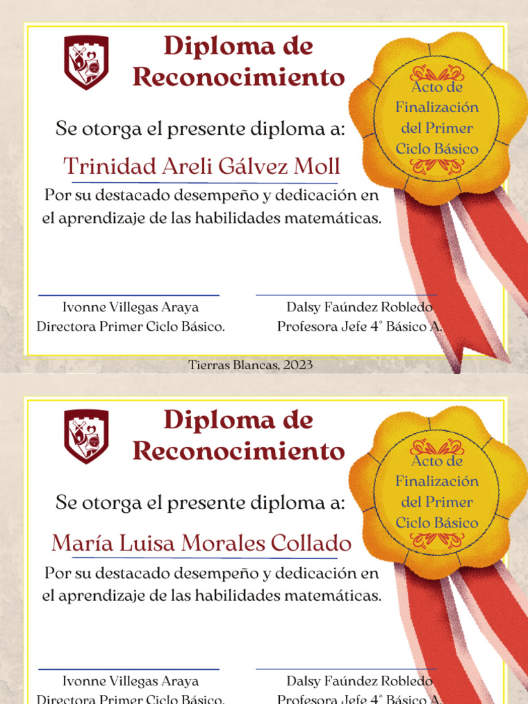 Diplomas 4° A | PDF