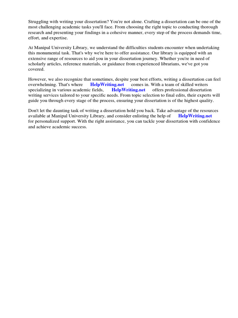 Manipal University Library Dissertation Topics | Download Free PDF ...
