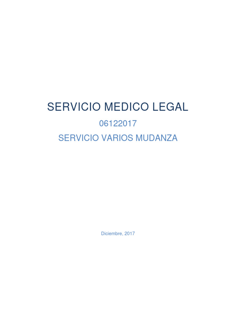 Servicio Medico Legal | PDF