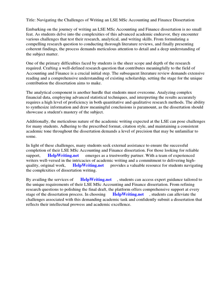 Lse MSC Accounting and Finance Dissertation | PDF | Initial Public ...