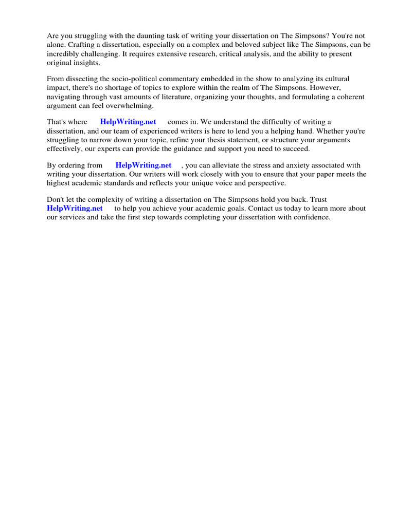 Simpsons Dissertation | Download Free PDF | The Simpsons | Bart Simpson