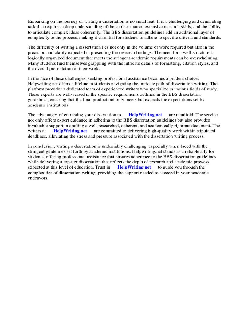 Bbs Dissertation Guidelines | PDF | Thesis | Typefaces