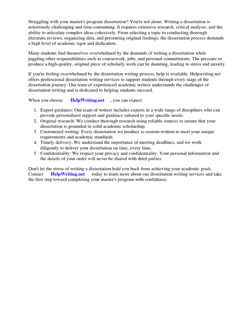 Master Program Dissertation | PDF | Thesis | Methodology