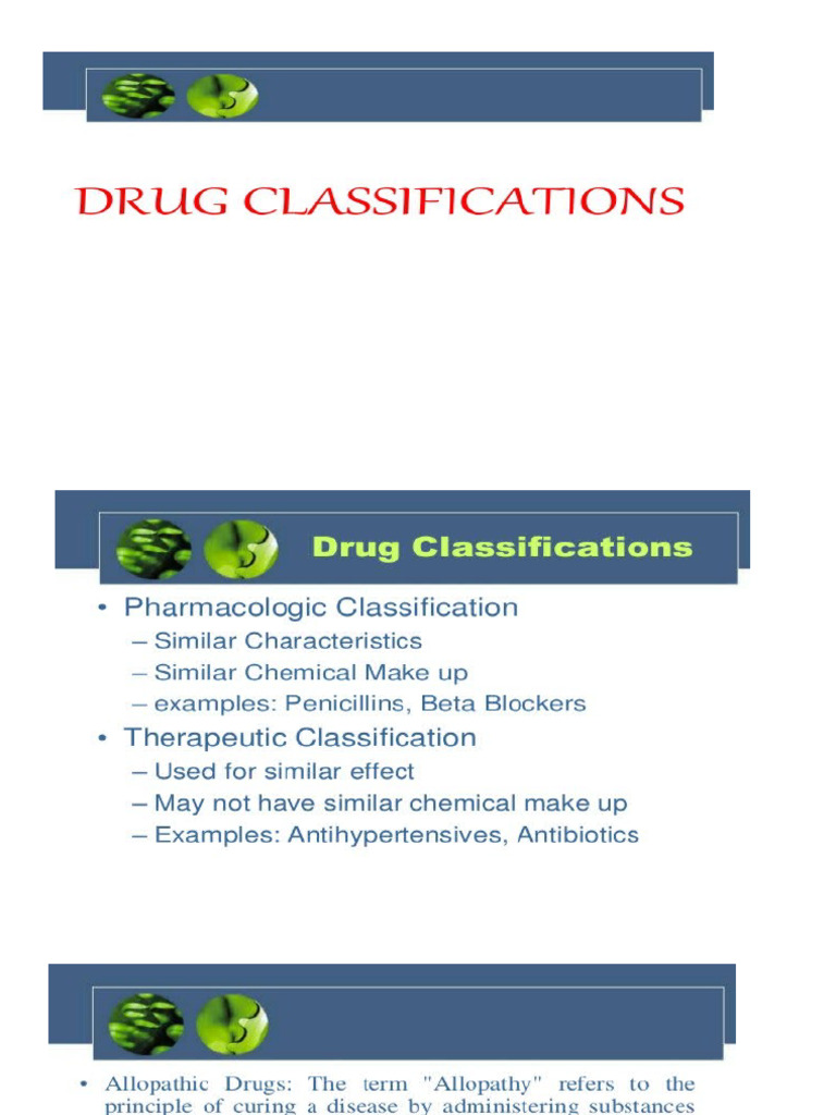 Drug Classification | PDF