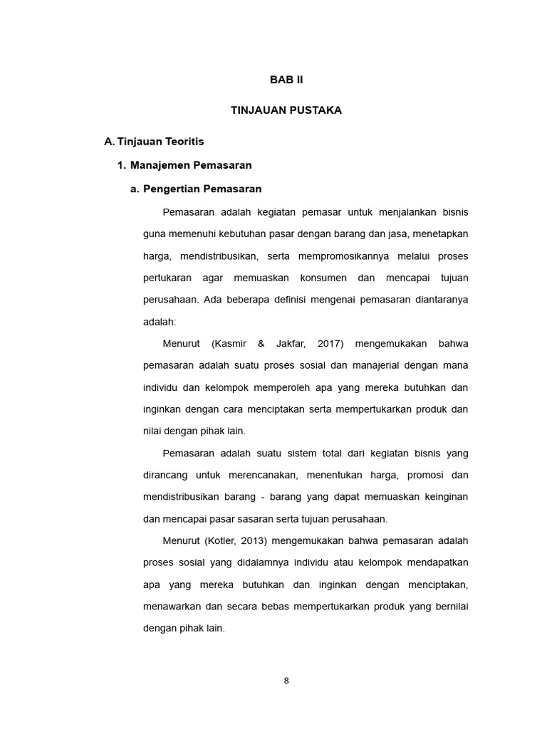 Bab 2 Skripsi Kuantitatif | PDF