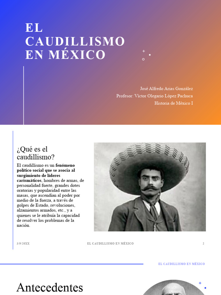 El Caudillismo en México | Descargar gratis PDF | revolución mejicana ...