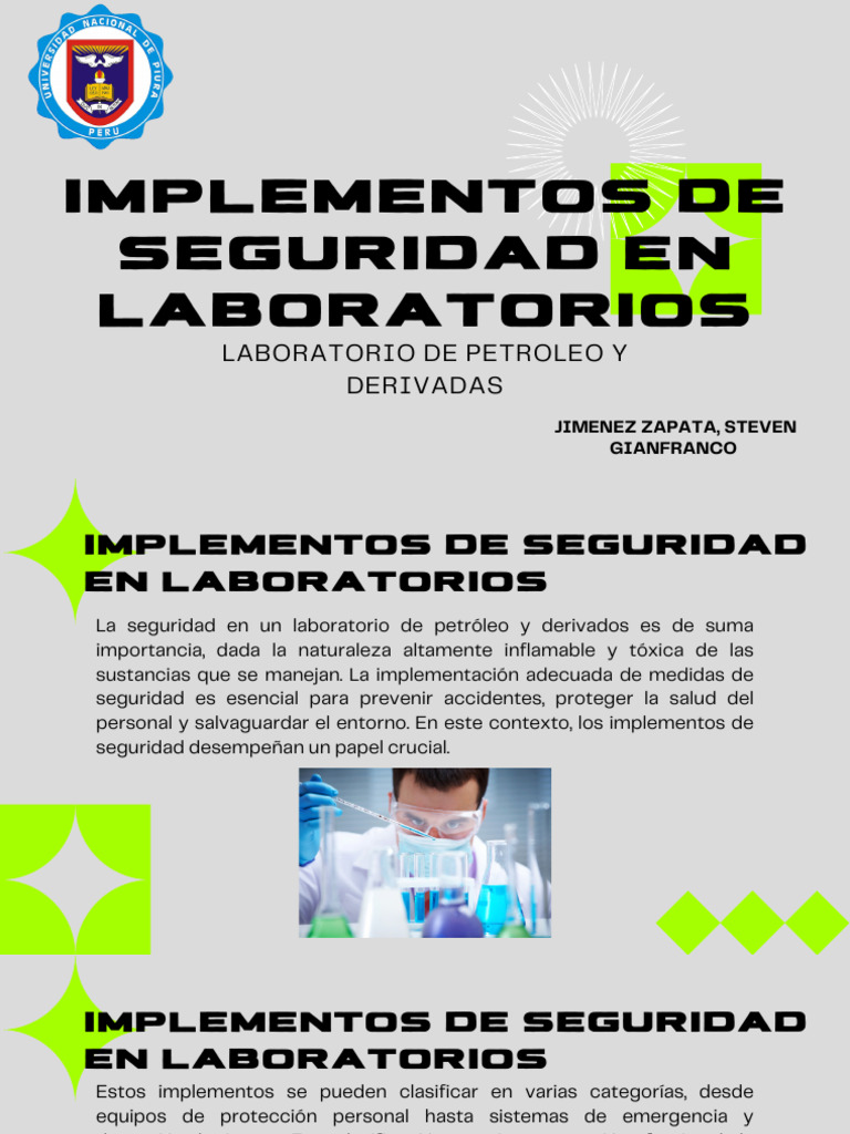 Implementos de Seguridad en Laboratorios | PDF | Laboratorios