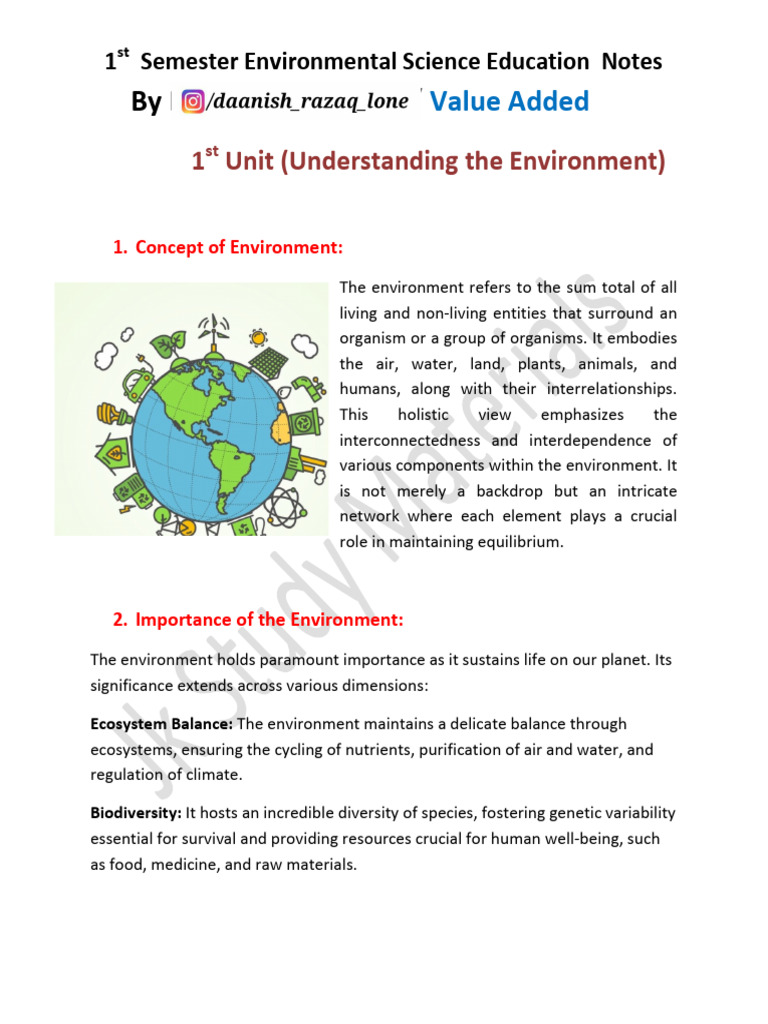 Evs Value Added KU | Download Free PDF | Ecosystem | Biodiversity