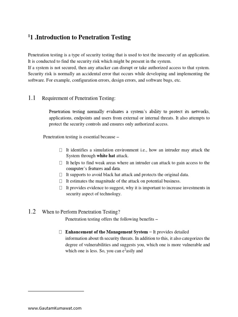 Penetration Testing Guidelines and Practices | PDF | Penetration Test ...