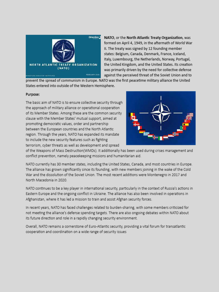 NATO | PDF | Nato | International Relations