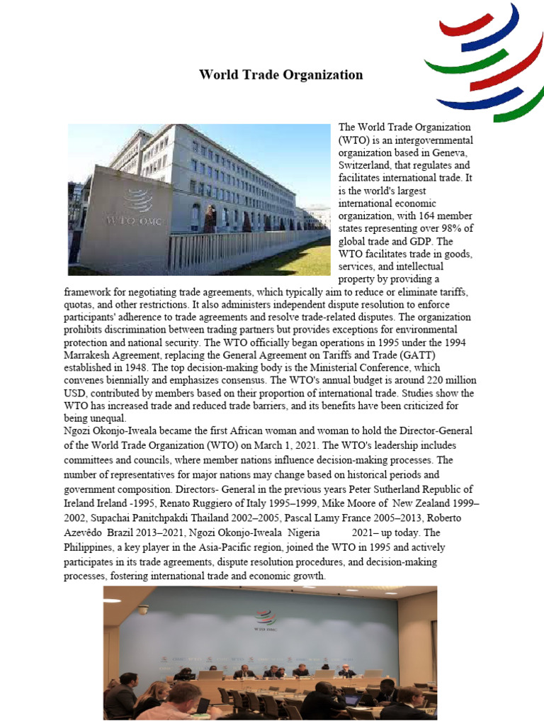 World Trade Organization History | PDF | World Trade Organization ...