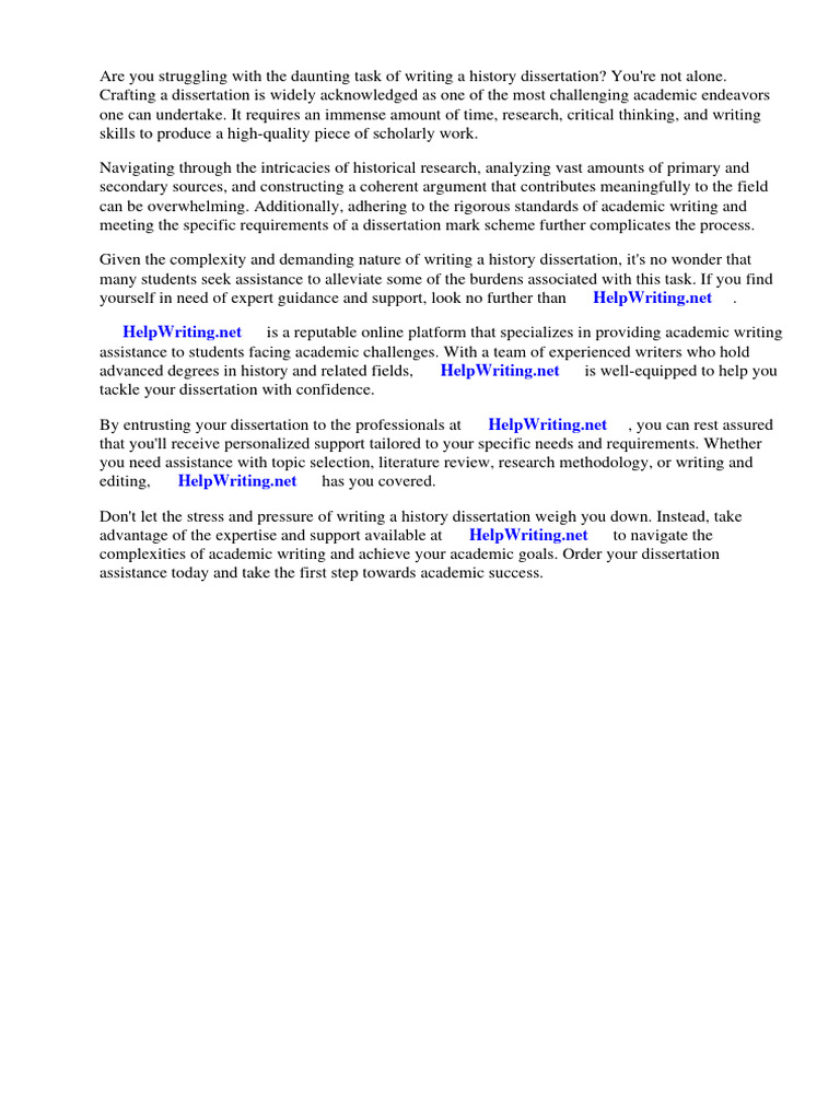 History Dissertation Mark Scheme | Download Free PDF | Thesis | Expert