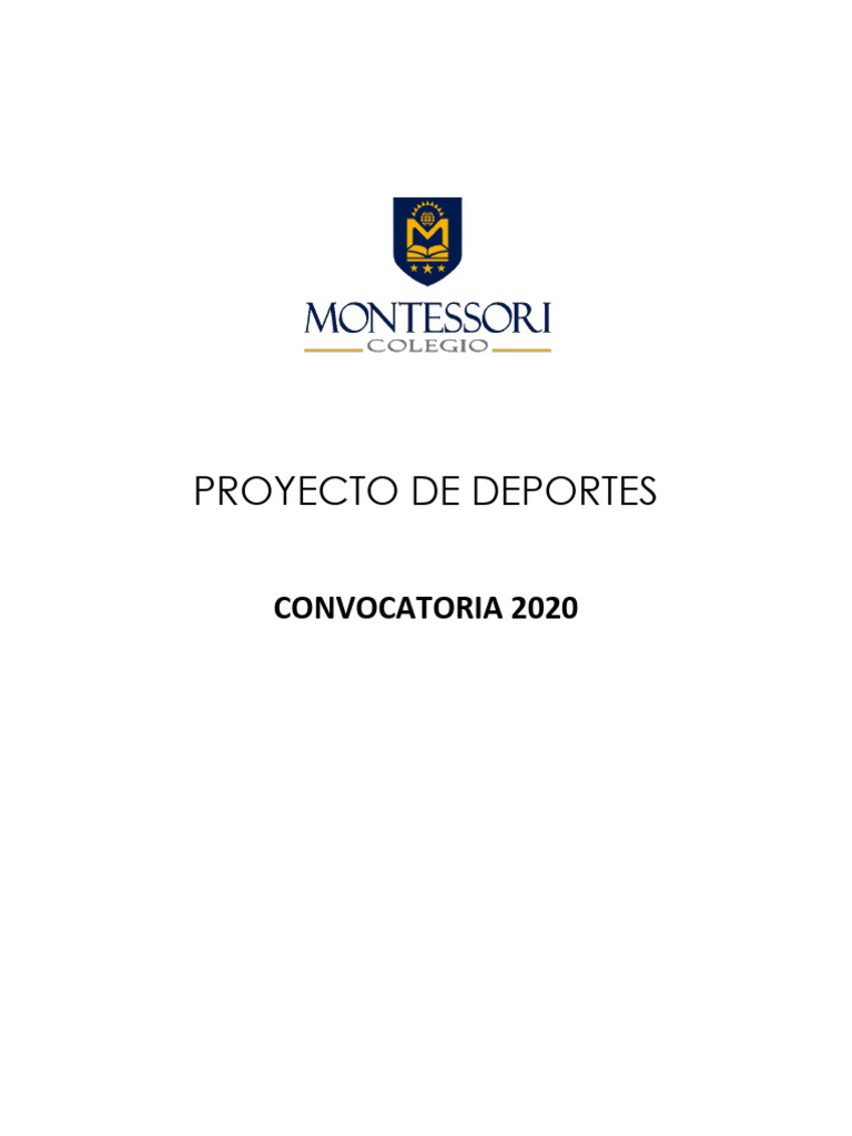 Proyecto Deportivo 2020 | PDF | Deportes | Obesidad