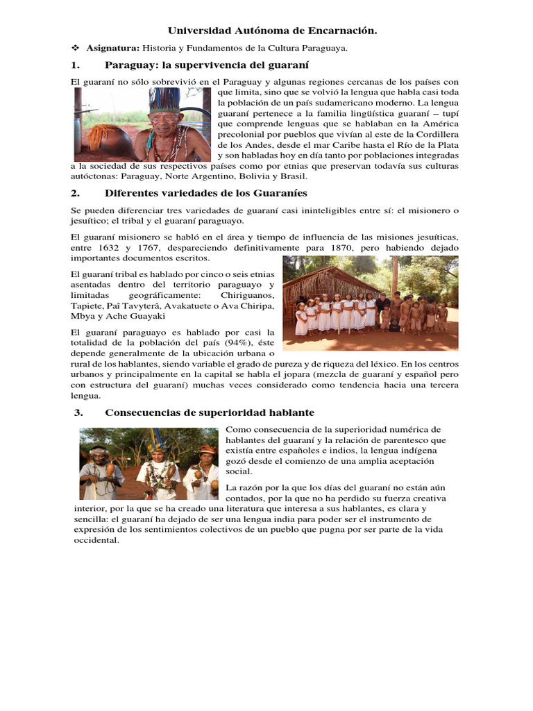LOS GUARANIES | PDF | Paraguay | Idiomas