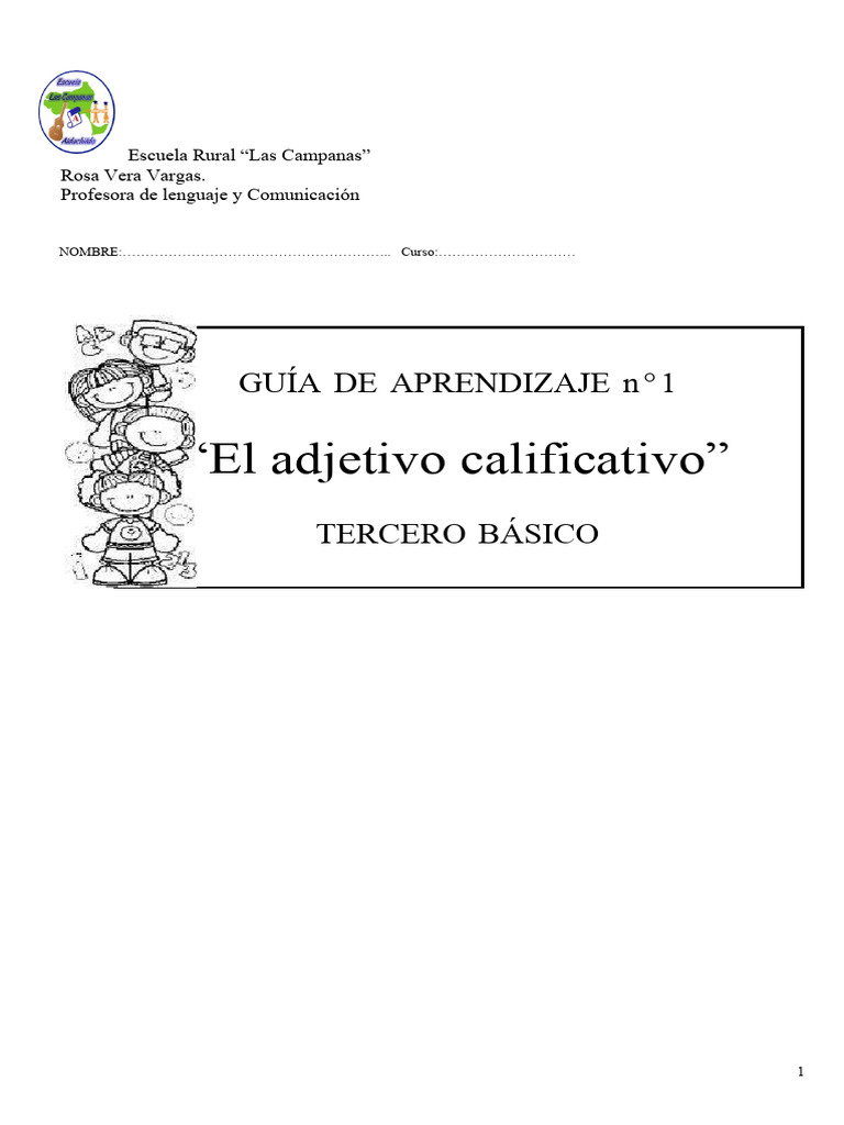 Adjetivo Calificativo | PDF | Adjetivo