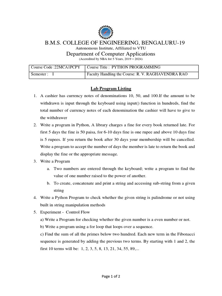 Lab Listing Odd 2022 | PDF | String (Computer Science) | Control Flow