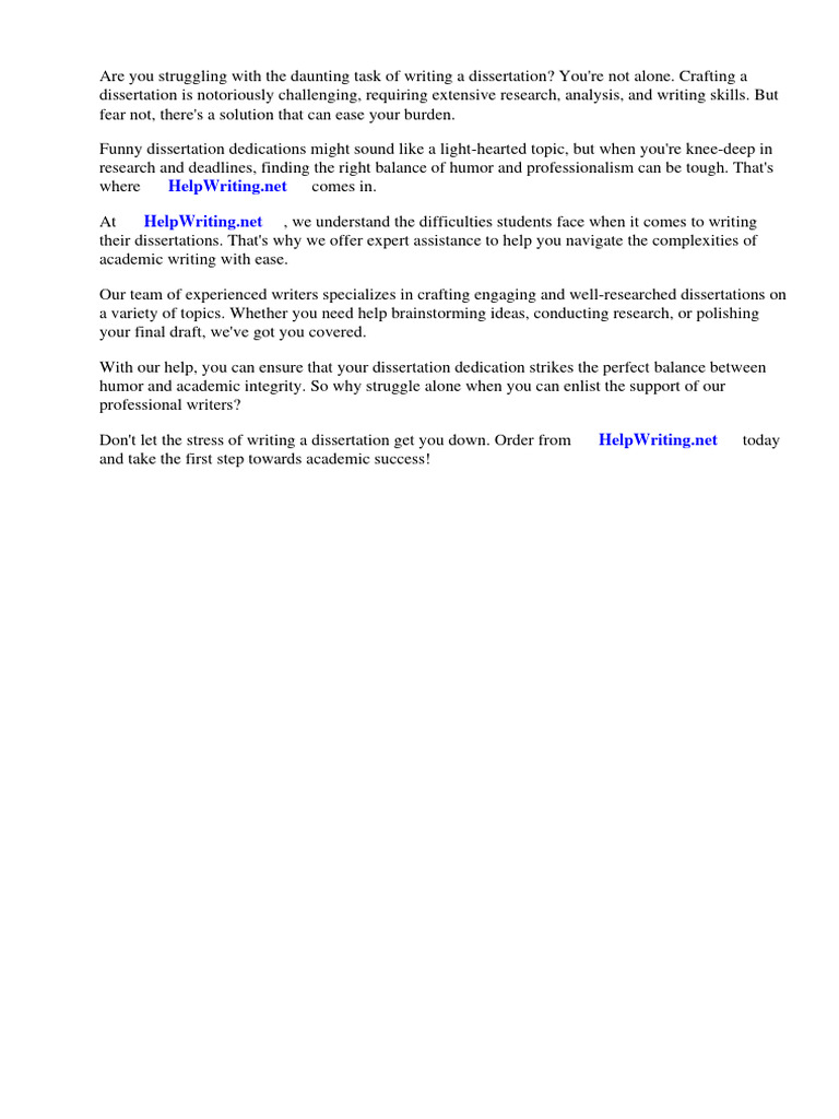 Funny Dissertation Dedications | PDF | Thesis