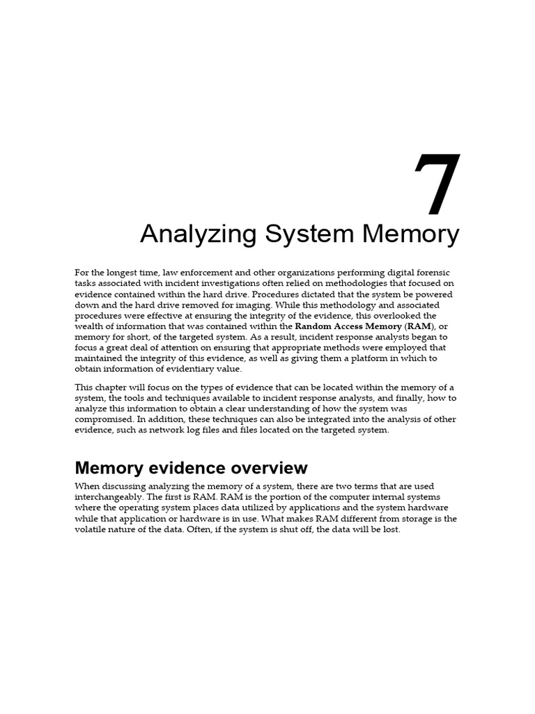 System Memory | Download Free PDF | Computer Data Storage | Malware