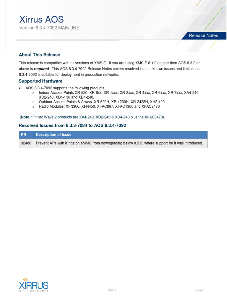 AOS 8.3.4 ReleaseNotesRevA | PDF | Radius | Transport Layer Security