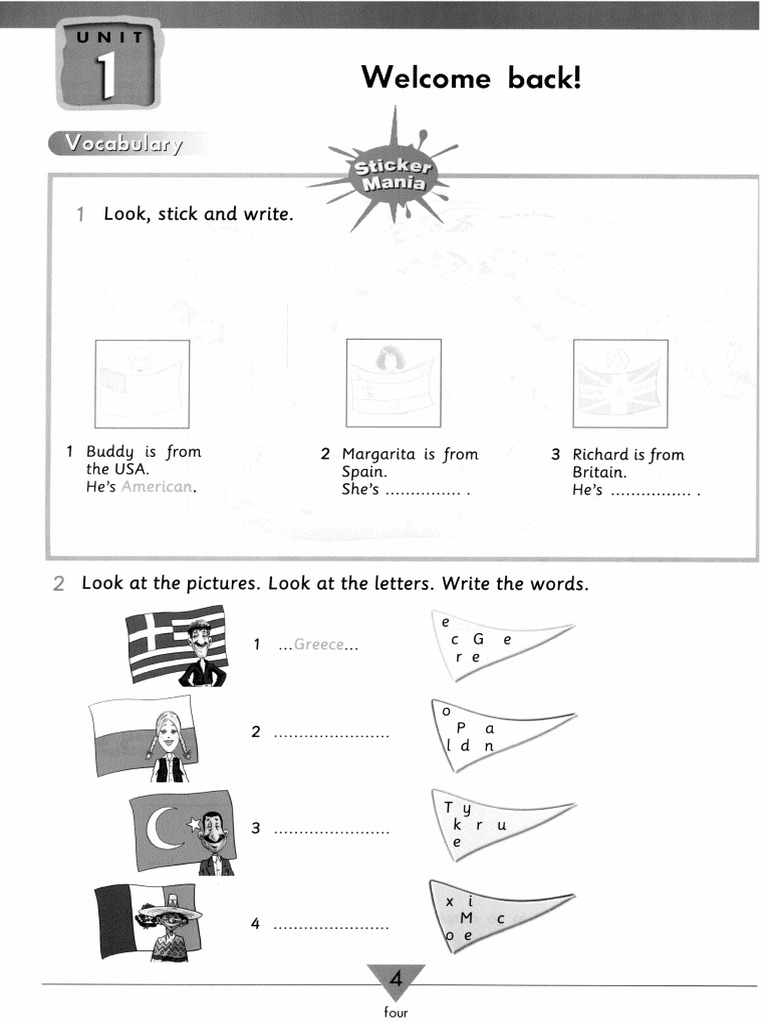 Welcome 2 Workbook | PDF