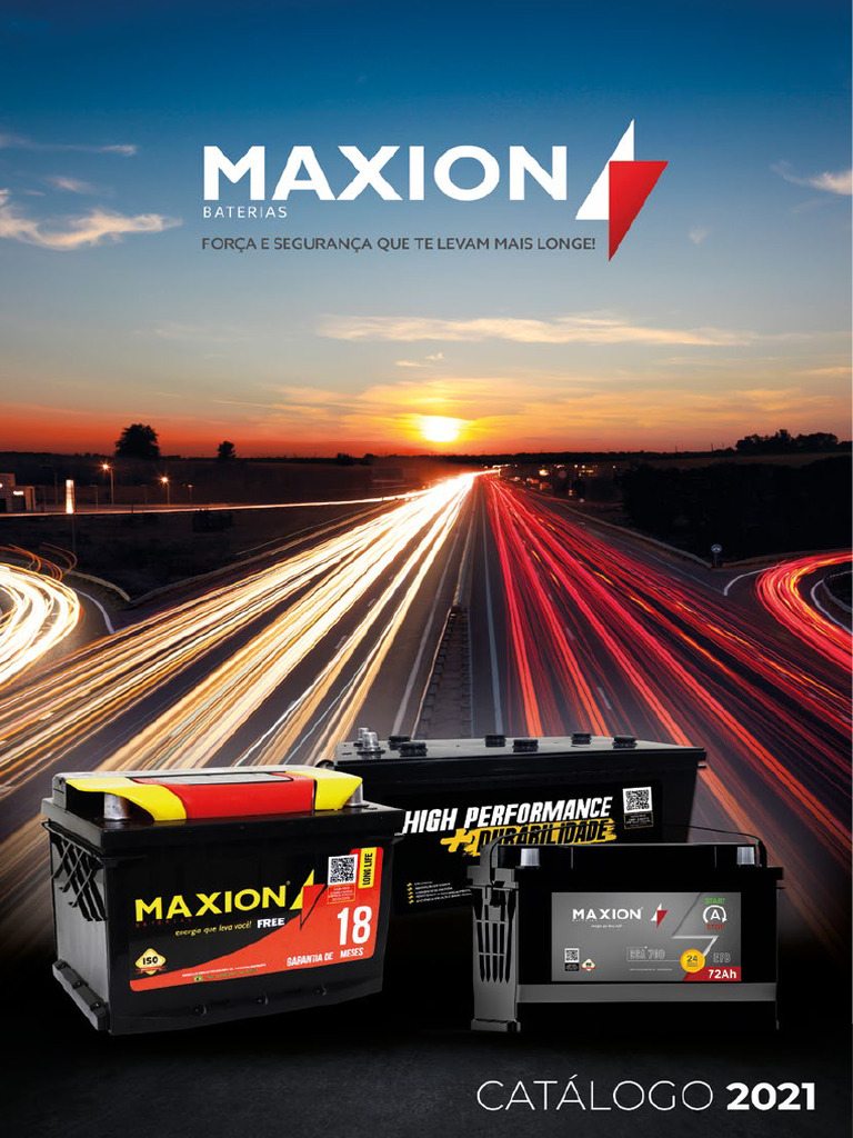 Baterias Maxion: Qualidade e Variedade | PDF | Quantidades físicas ...