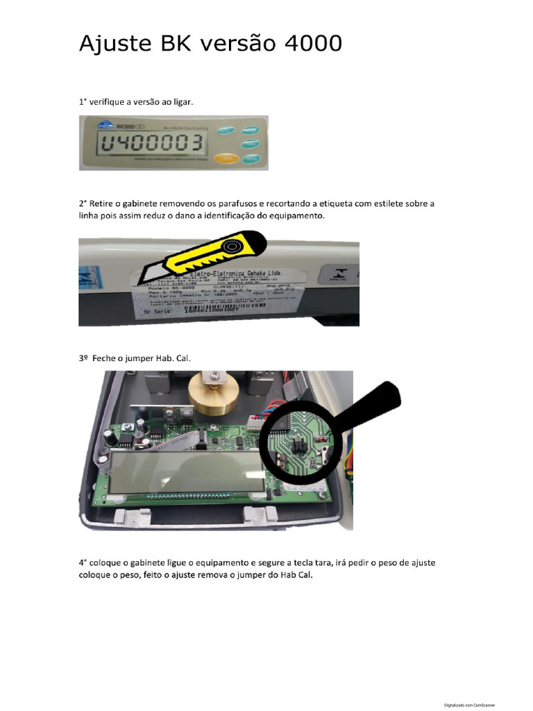 Ajuste Gehaka BK 4000 | PDF