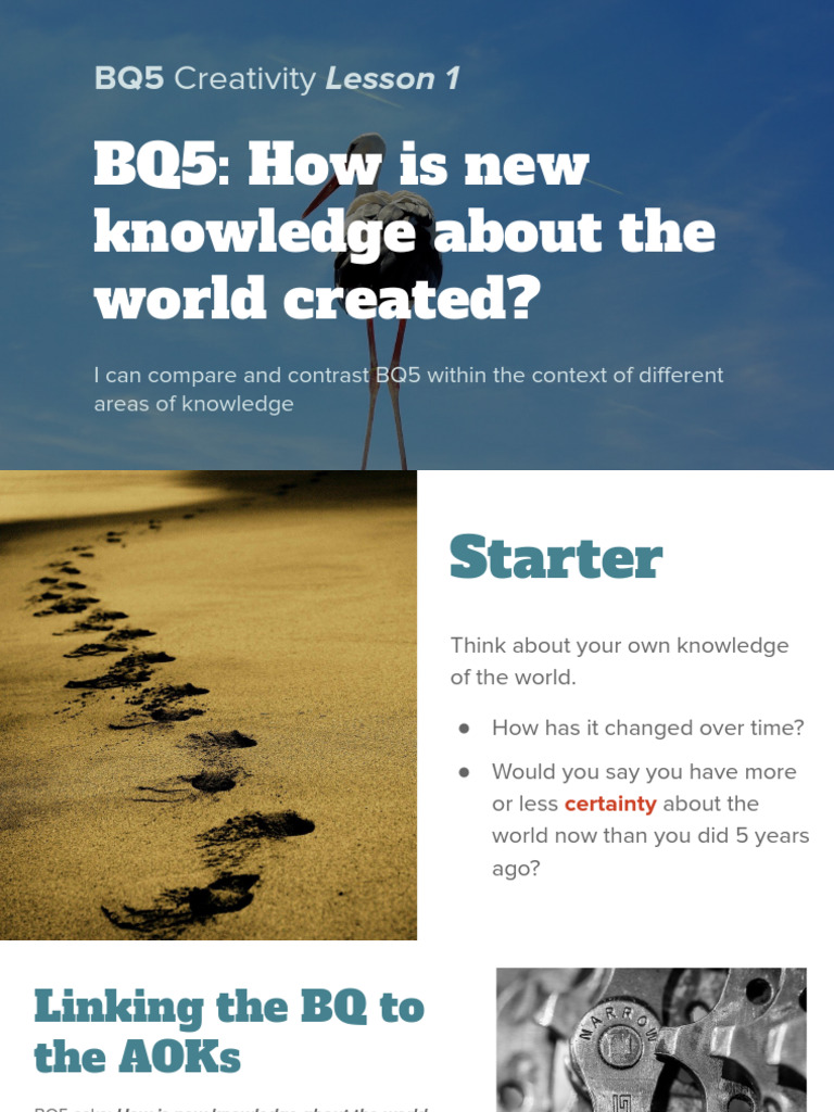 5.1 Introduction To BQ5 (Class Presentation) | PDF | Knowledge | Creativity