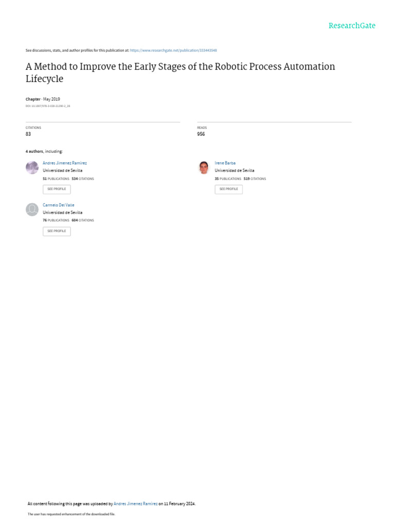 A Method To Improve The Early Stages of The Robotic Process Automation ...