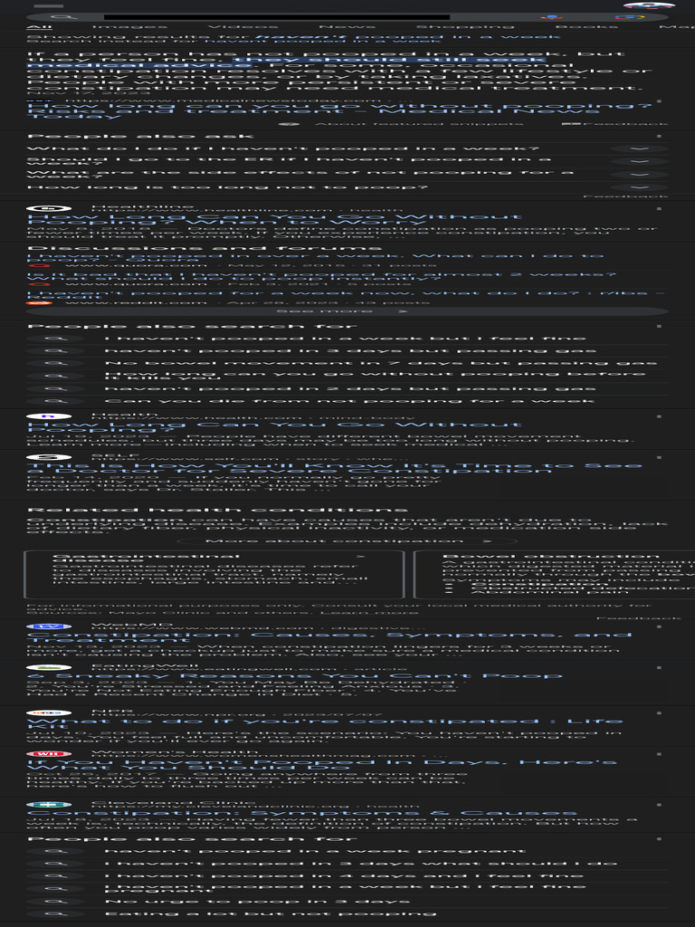 Havent Pooped in A Week - Google Search | PDF | Gastrointestinal Tract ...