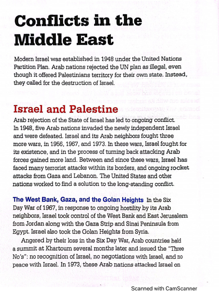 Conflicts in the middle east | PDF